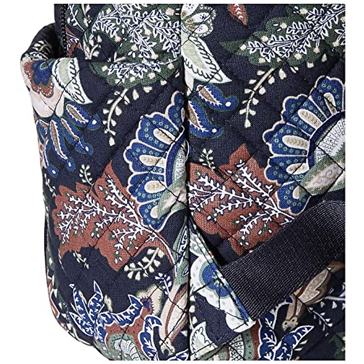 Vera Bradley Women's Cotton Small Backpack, Java Navy Camo - Recycled Cotton, One Size