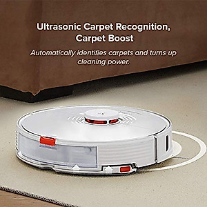 roborock S7 Robot Vacuum and Mop Cleaner with Sonic Mopping, Strong 2500PA Suction, Multi-Level Mapping, Plus App and Voice Control(White) (Renewed)