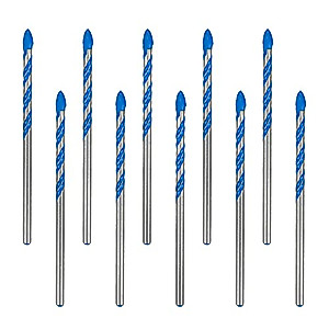 Rannb 10pcs Masonry Drill Bit 5/32" Drilling Dia Carbide Drill Bit for Glass, Tile and Ceramic