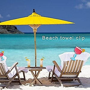 bluesa 2/8 PCS Lemon Cup Beach Towel Clip Large Towel Holder Clothes Pegs Beach Towel Clip Towel Pin Strong Windproof for Clothes Quilt Blanket Home Patio Holiday Pool Chair (13.8x8.7x7cm)