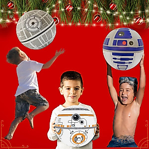 NINOSTAR Large Play Balls Set of 3 - Fun Indoor and Outdoor Gift, Size 14 Inches - Can Use for Play/Room Decor/Party Decor/Pool Inflatable Water Toys