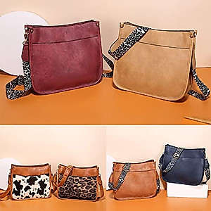 Formva Lightweight Leather Crossbody Bag for Women Fashion Medium Shoulder Bag Purse Handbags & Stylish Bags with Adjustable Strap, Blue