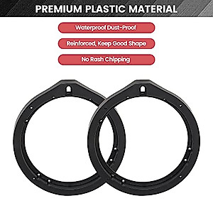RED WOLF Car Front Rear Door Speaker Adapter 6.5"-6.75" Spacer Rings for 2008-2020 Honda Civic Accord CRV, Acura 2005-2019 Aftermarket Speaker Mount 1 Pair