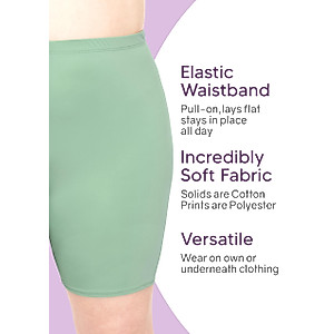 Womens Cotton Plus Size Biker Shorts Black 2X