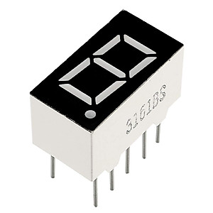 uxcell Common Anode 10 Pin 1 Bit 7 Segment Display 0.55 x 0.3 x 0.33 Inch 0.35" Red LED Display Digital Tube 10pcs