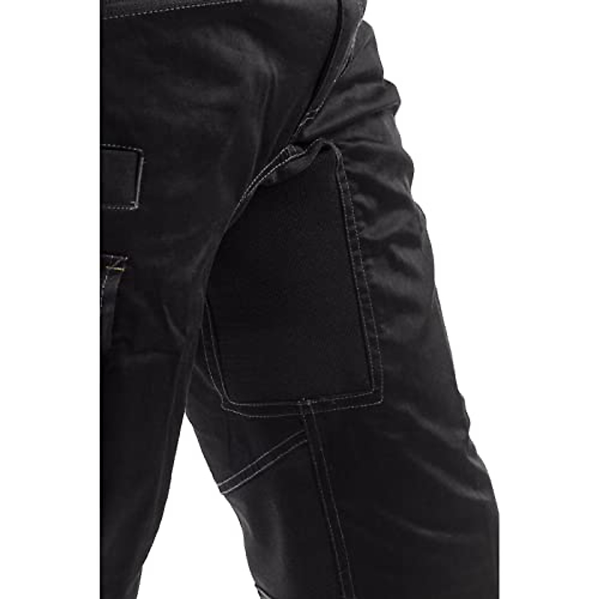 Caterpillar Men's Operator Flex Work Pants Featuring Stretch Fabric, Cargo Pocket, and Bootcut Leg Opening, Black, 34/32