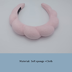GMaxit Makeup Headband Puffy Spa Headband,Sponge Terry Towel Cloth Fabric Headbands for Women