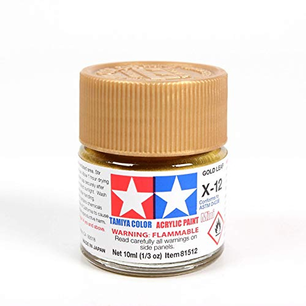 Tamiya Acrylic Mini X-12 Gold Leaf 10Ml Bottle