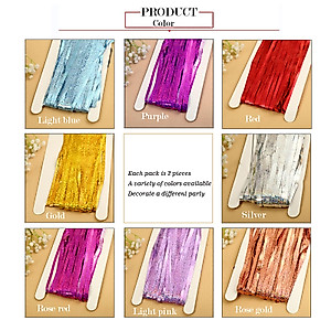 Foil Fringe Curtain Backdrop Glitter Fringe Rain Curtain for Party/Birthday/Graduation Decorations and New Year Eve Set of 2. 3.2ft x 9.8 ft(Gold)