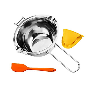 PureSec Double Boiler Stainless Steel Chocolate Melting Pot 400ML for Melting Chocolate and Candle making