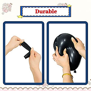 Black Balloons12 inch, Party black Ballons, black latex balloons for black party decor, 100 Pack Round Helium Balloons for Black Themed Birthday Balloons decorations Baby Shower -Black