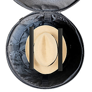 Small Hat Storage Box | Travel Hat Bag | Round Pop-up Storage Container for Fedoras and Small Hats | 13.5 Inch Wide | Collapsible Stackable | Hat Organizer | Closet Organization Bin (Black)