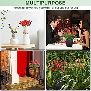 Luxsego Silk Artificial Flowers Coreopsis Faux Flowers, Potted Floral Decor for Garden, Wedding, Office Table Decor Gifts Idea for Her or Him, Decorative Home Accessories(16.7in, Red)