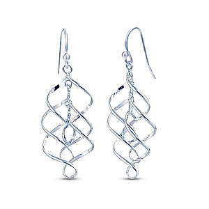 Infinity Knot Drop Dangle Earrings - 925 Sterling Silver for Women and Teens