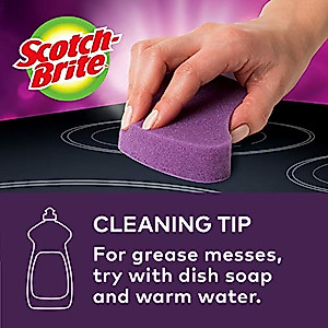 Scotch-Brite Scratch-Free Glass Cooktop Pads, Chemical-Free Cleaning, 2 Cleaning Pads
