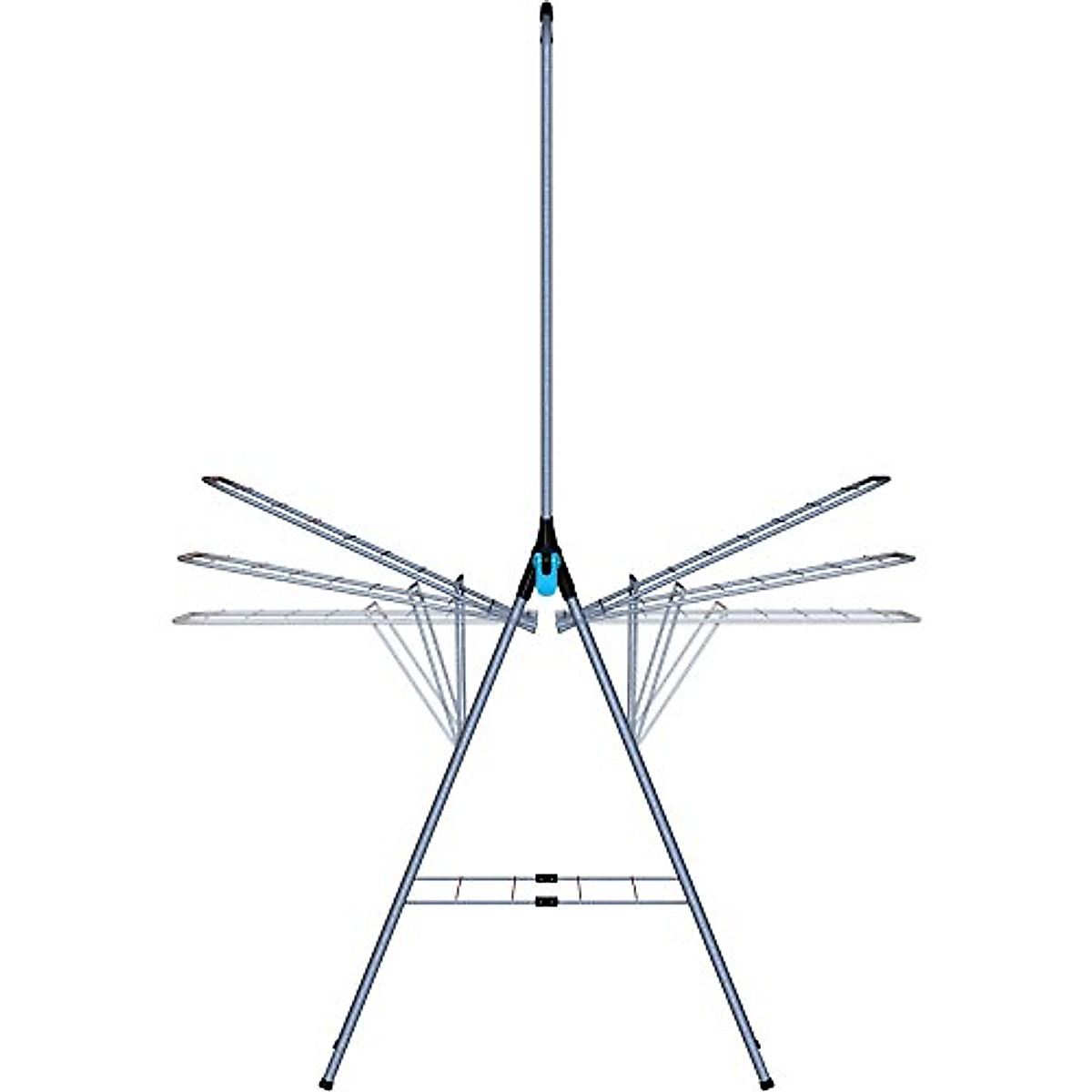 Minky Homecare X Wing Plus - Clothes Drying Rack with 65 Feet of Drying Space – Folding Indoor Laundry Air Dryer (Silver)