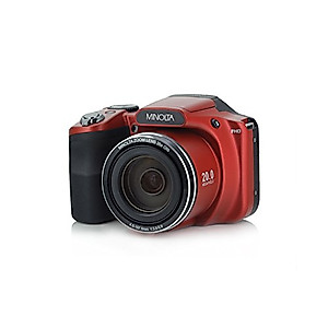 Minolta 20 Mega Pixels WiFiDigital Camera with 35x Optical Zoom & 1080p HD Video Optical with 3-Inch LCD, 4.8 x 3.4 x 3.2, Red (MN35Z-R)