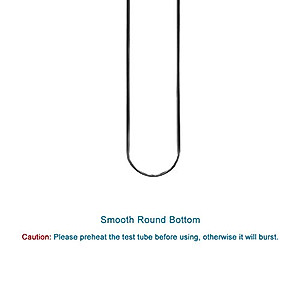 StonyLab Borosilicate Glass Round Bottom Test Tubes, 15mm OD X 100mm Length (Pack of 30)