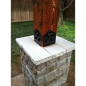 Ozco Building Products 56609 Laredo Sunset 8x8 Post Base Kit, (1 per Pack), Black