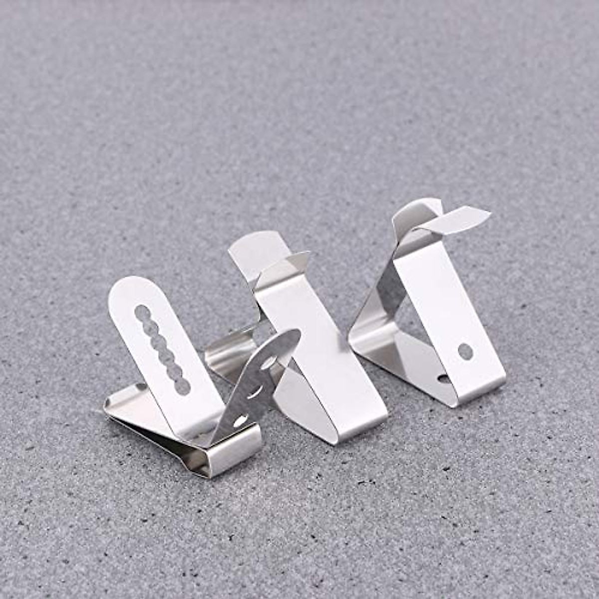 Yardwe 6pcs Thermometer Holder Stainless Steel Pot Clip Pan Clips Probe Holder Kitchen Tool for Fryer Coffee Table (Silver)