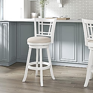 Hillsdale Fairfox Swivel Bar Stool, Barstool, White