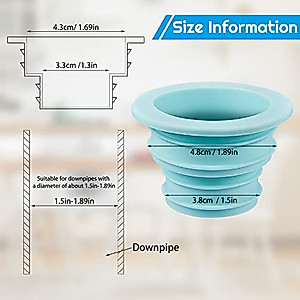 4 Pieces Drain Tube Hose Seal Deodorant Silicone Plug Sealing Plug Sewer Seal Ring Washing Machine for Bathroom Kitchen Cleaning Tools