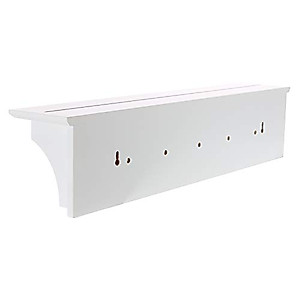 Kiera Grace 1-tier Kieragrace Traditional Floating-Shelves, 24 x 4.5 x 5.5 inches, White