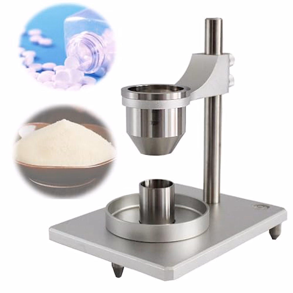 Flow Ability Tester, Hall Flow Meter with 2.5&5 MM Funnel, Powder Bulk Density Meter, 60° Funnel Angle&25mm Height Block, for Testing Flow Rate and Bulk Density Of Metallic and Non-Metallic Powders