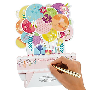 Hallmark Paper Wonder Pop Up Birthday Card (Mylar Balloon Explosion)