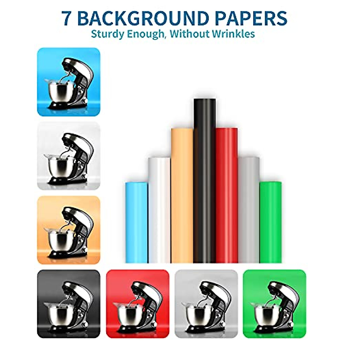 FOSITAN Bi-Color Photo Light Box 35’’/90cm Portable Shooting Tent Photo Box with 7 Color Backgrounds, 252 LED Beads, 360 Degree Rotated Light Board, 2600-8500K(±200K), CRI 92+