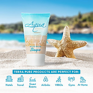Aqua Organics Shampoo, Travel Size Hotel Amenities, 1 oz (Case of 20)