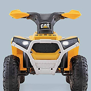 Kid Trax CAT Toddler Quad Ride On Toy, 6 Volt Battery, 1.5-3 Years Old, Max Weight 44 lbs, Single Seater, Yellow (KT1575AZ)