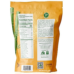 Colibreeco, Unrefined Cane Sugar, 1 Pound (Pack of 1): Sweeten your Drinks and Recipes With Powder Organic Cane Sugar, Naturally Sweet and Chemical-Free, Panela, Piloncillo, Jaggery, Raw Sugar.