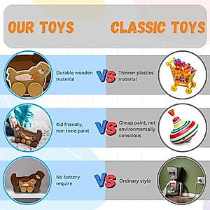 Jack Rabbit Creations Inc Big & Little Wooden Push Toy Otter