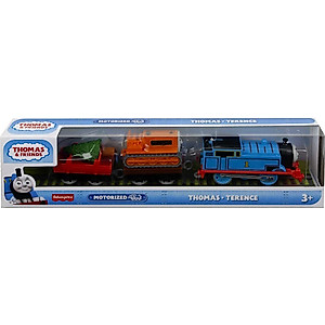 Thomas & Friends Thomas & Terence, battery-powered motorized toy train for preschool kids ages 3 years and up