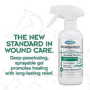 Farnam PuriShield Horse Wound Care, Intensive Care Gel Promotes Healing, Long Lasting Relief and Protection 12 Ounces