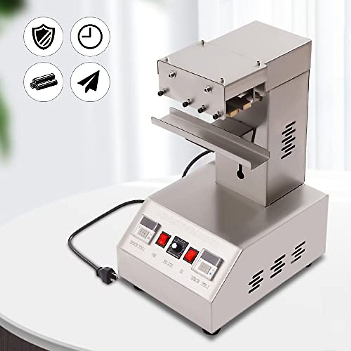 110V 30W Aluminum Plastic Tube Sealing Machine Semi-auto Cosmetic Tube Sealing Machine DF-20 Electric Heat Sealer Commercial Electric Heat Sealing Machine for Composite Tube and Aluminum-plastic Tube