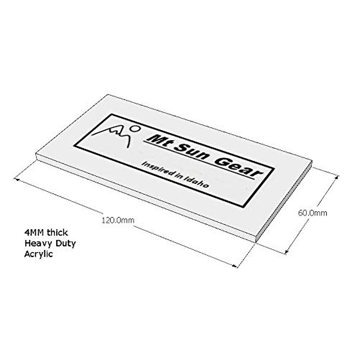 Mt. Sun Gear Heavy Duty Acrylic Wax Scraper for ski and Snowboard Tuning. 4MM Thick. Perfect for Downhill, Snowboards or XC skis to Perfect for Alpine Skis and Snowboards (Clr1pk)