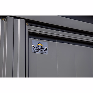 Arrow Classic Steel Storage Shed, 10x8, Charcoal