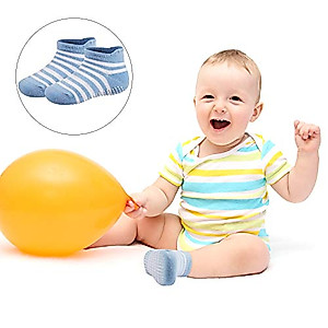 12 Pairs Baby Crawling Anti-Slip Knee Pads Non-Slip Ankle Sock Knee Pad for Baby ()