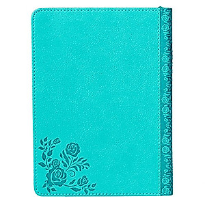 Christian Art Gifts Classic Handy-sized Journal Strength and Dignity Proverbs 31 Woman Bible Verse Inspirational Scripture Notebook w/Ribbon, Faux Leather Flexcover 240 Ruled Pages, 5.7" x 7", Teal
