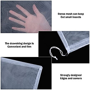 16 Packs Garden Bird Netting Bag with Drawstring, Insect Bug Barrier Mesh Netting Garden Netting Pest Barrier Plant Cover for Protect Plant Fruits (39.37''x31.5''+39.37''x59.06''+59.06''x47.24'')