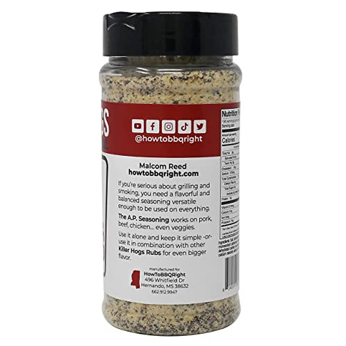 Killer Hogs AP Seasoning | Championship BBQ and Grill All Purpose Seasoning for Beef, Steak, Burgers, Pork, and Chicken | Salt, Pepper, Garlic (SPG) | 14 Ounces