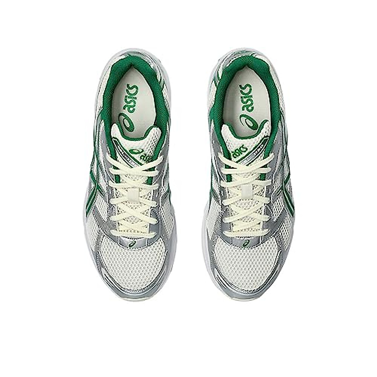 ASICS Gel-1130 Sneakers, Cream/Kale, White, Green, 5 US Women/4 US Men