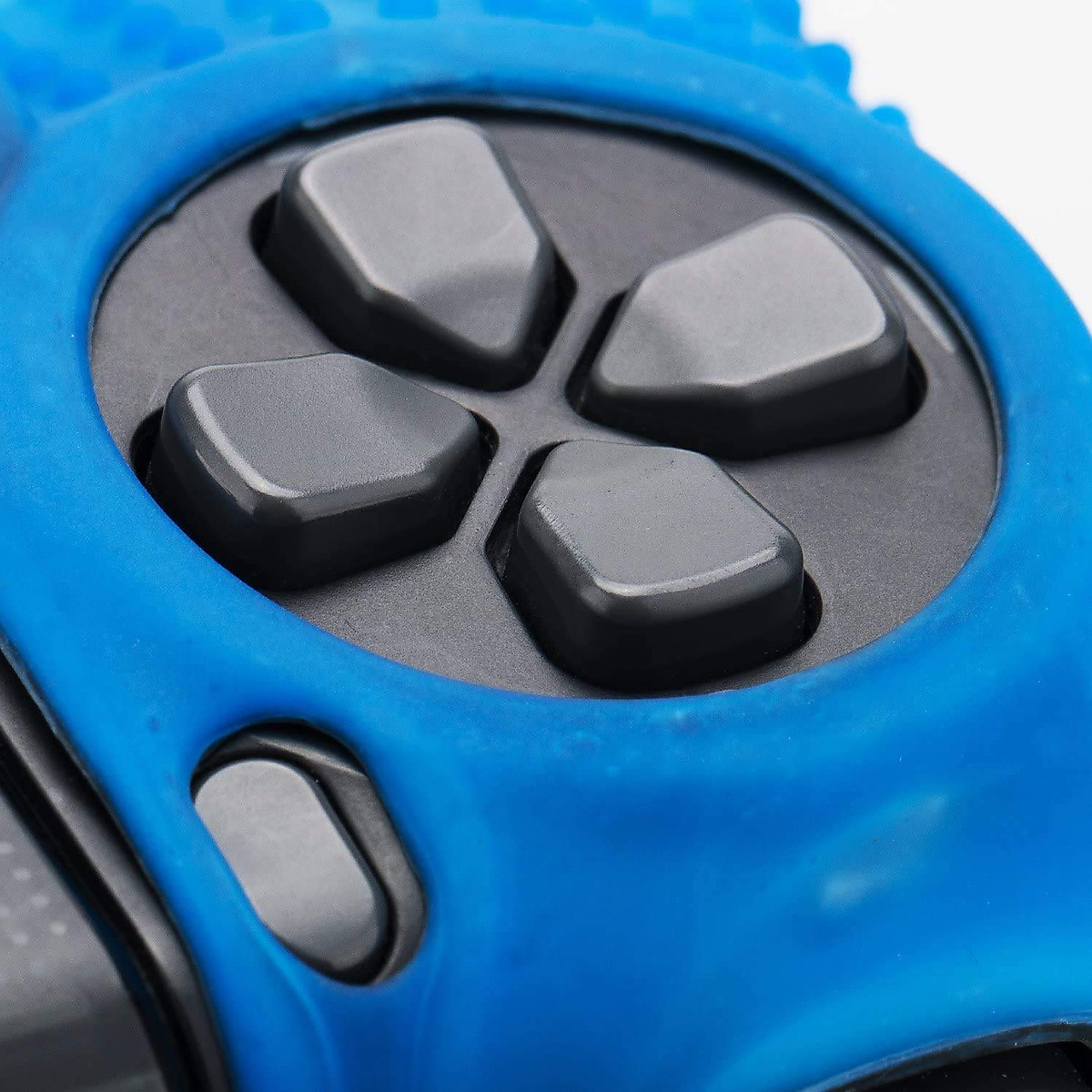 YoRHa Studded Silicone Cover Skin Case for Sony PS4/slim/Pro Dualshock 4 Controller x 1(Camouflage Blue) with Pro Thumb Grips x 8