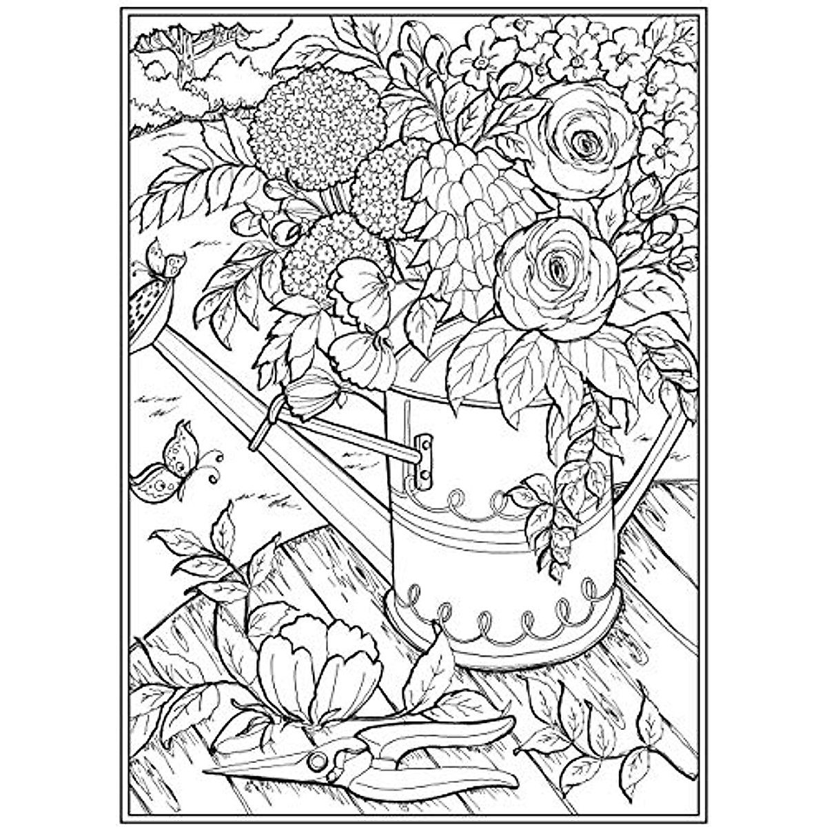 Creative Haven Country Gardens Coloring Book (Adult Coloring Books: In The Country)