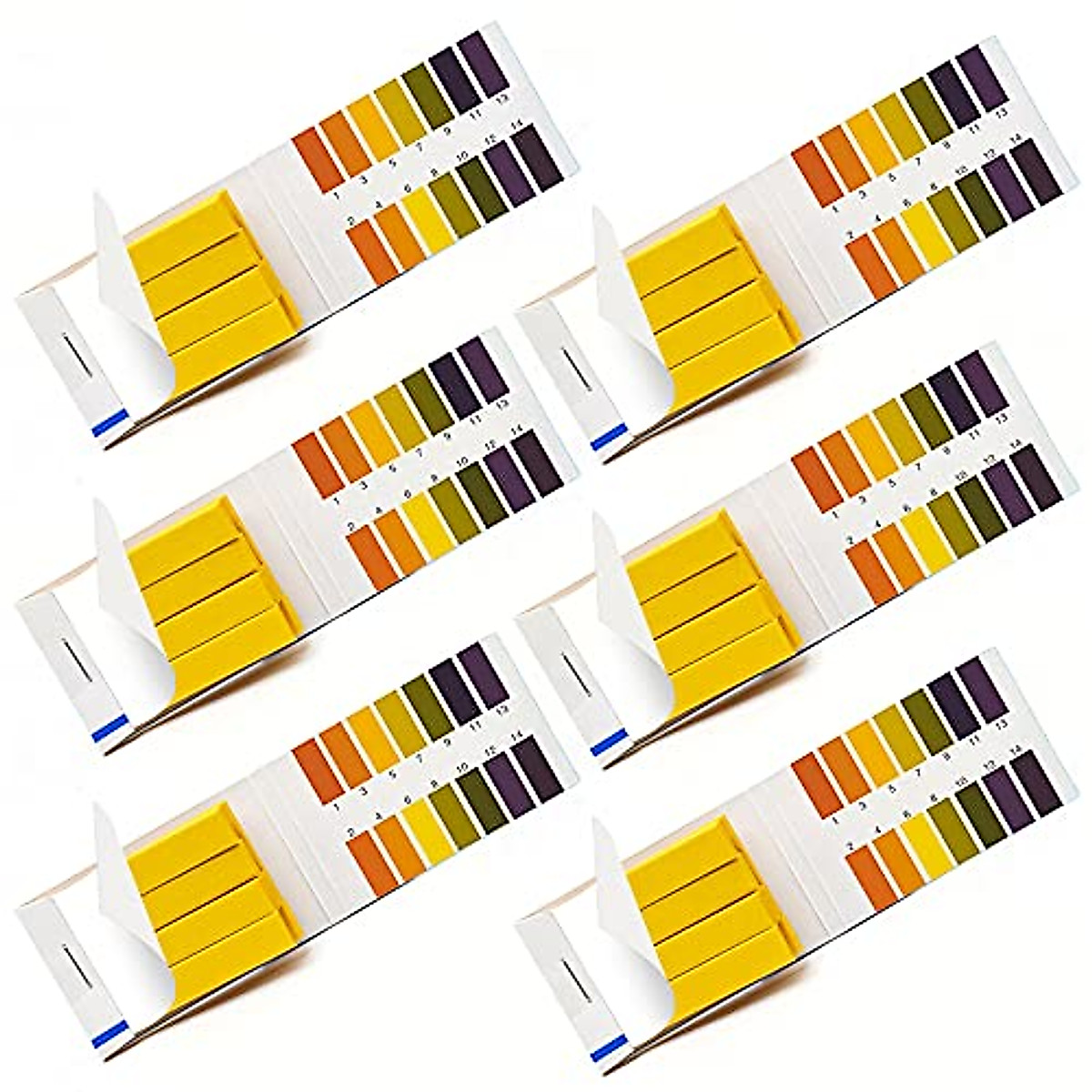 6 Packs pH.1-14 Litmus Strips Tester Paper, pH Test Strips, pH Extensive Test Paper for Water Saliva Urine Soil (6)