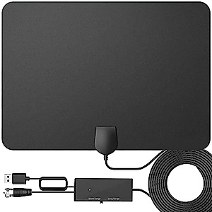 TV Antenna for Smart TV Support 4K 1080p TV and All Older TVs- Antenna TV Digital HD Indoor with Signal Booster-16.5 FT Coax HDTV Cable krevi 1