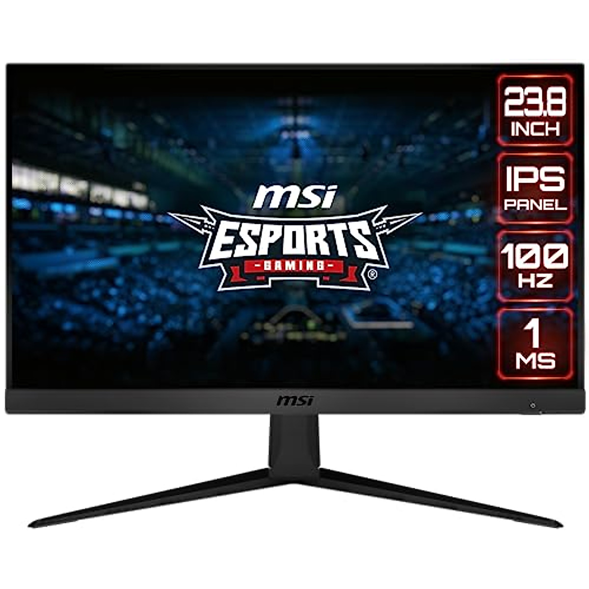 MSI 24” FHD (1920 x 1080) Non-Glare with Super Narrow Bezel 75Hz 1ms 16:9 HDMI/DP AMD Radeon FreeSync IPS Gaming Monitor (OPTIX G2412V),Black