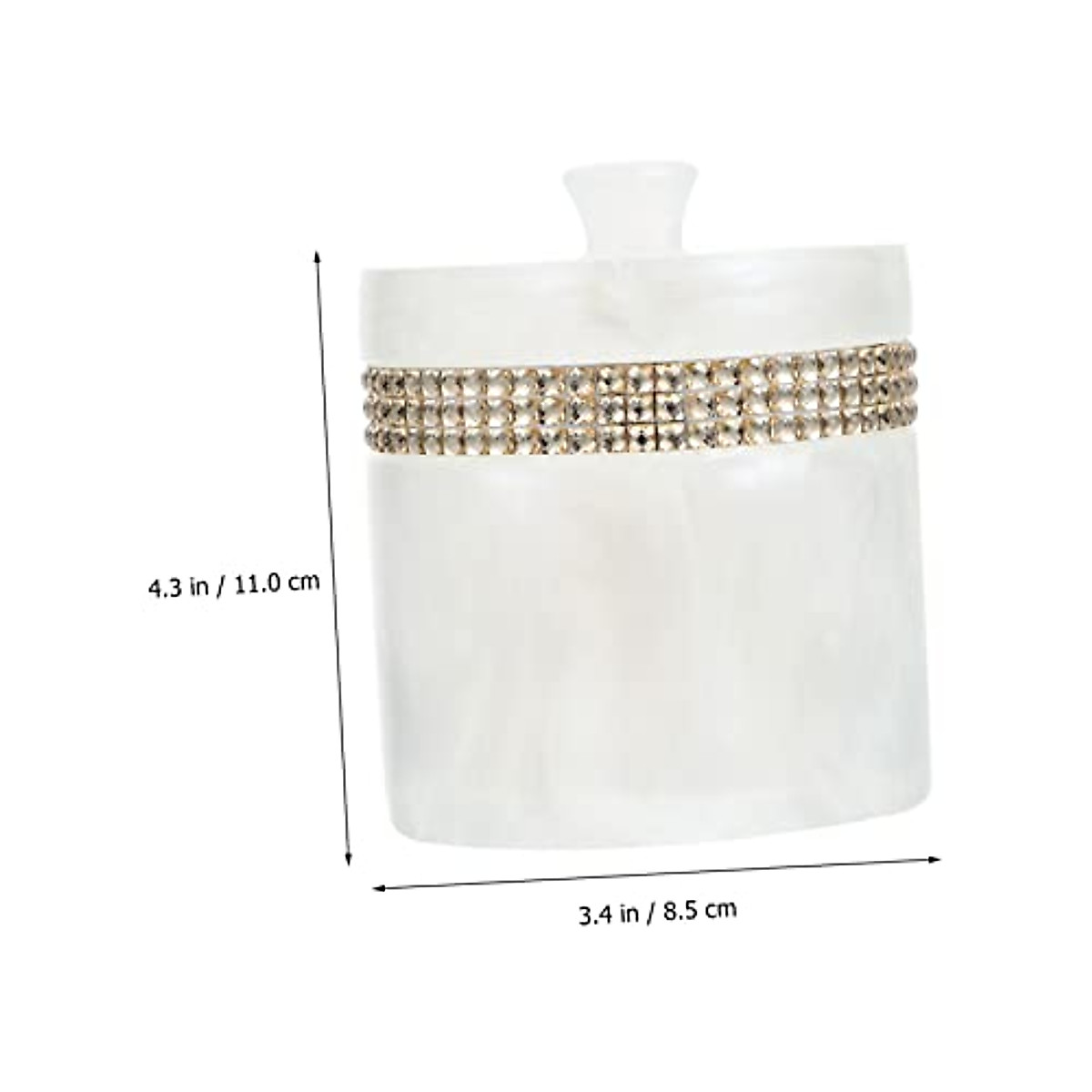 Cabilock Resin Swab Box Decor Storage Boxes with Lids Makeup Storage Organizer Box 5pcs Bathroom Canisters Jars Hair Band Holder Makeup Cotton Storage Jar Cotton Pad Container